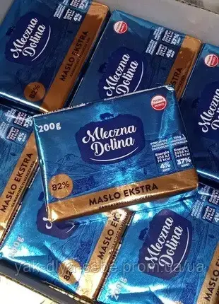 Масло вершкове 82% Млечна Долина Mleczna Dolina Maslo Extra 200г Польща ...