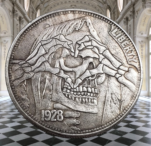 Сувенір монета долар США Годівниця 1928 "Ай лаву". Hobo Coin American ...