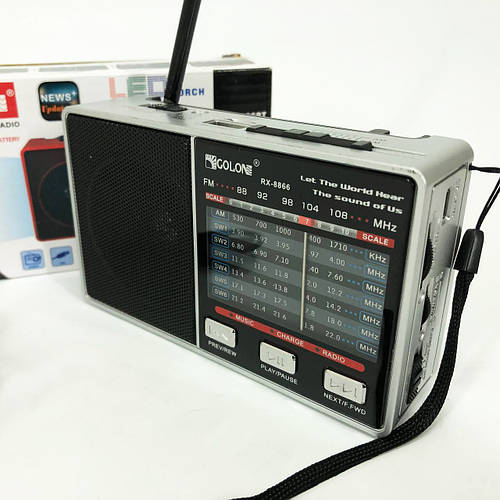 Радиоприемник с ремешком GOLON RX-8866, Мини радио, Классический ...
