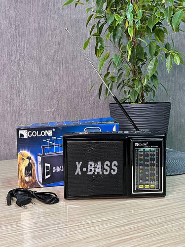 Радіоприймач Golon RX-177 LED з ліхтариком/радіопідсвітка MP3 з USB і ...