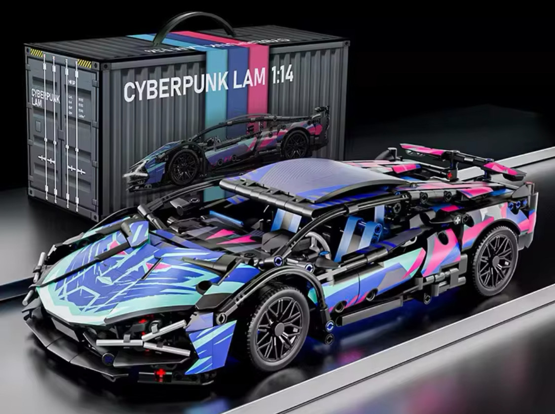 Technical Building Blocks Cyberpunk RC Car DIYгоночный автомобиль ...