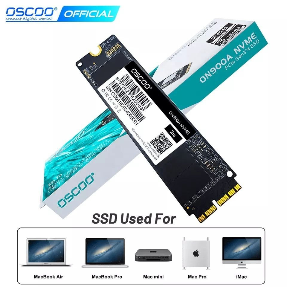SSD OSCOO 2Tb для Apple MacBook Air Pro iMac 2013,2014,2015,2016,2017 ...
