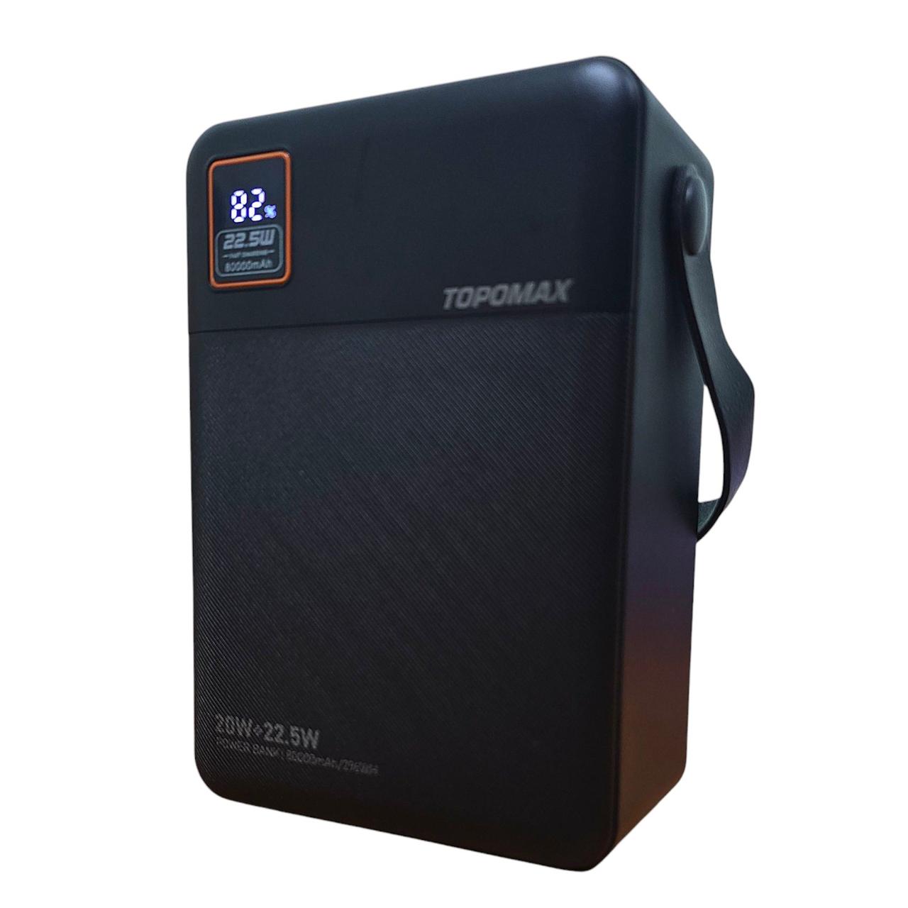 Power Bank Topomax 80000mAh Fast Charge (QC+PD) 22.5W- чорний (ID ...
