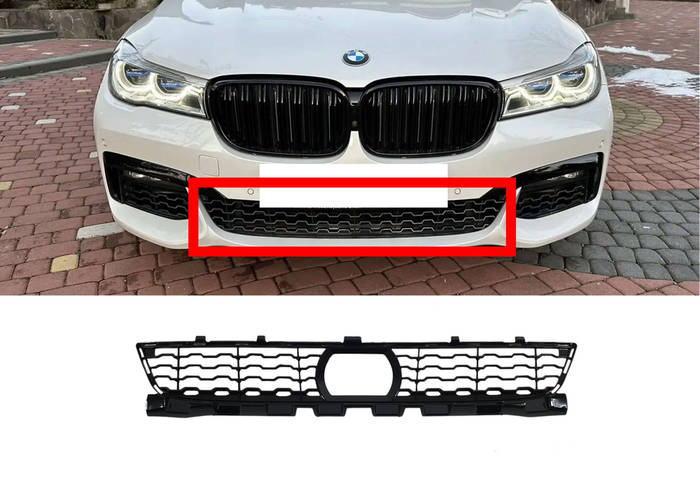Решетки в бампер средняя (под радар) M-Paket на BMW 7 Series G11/G12 ...