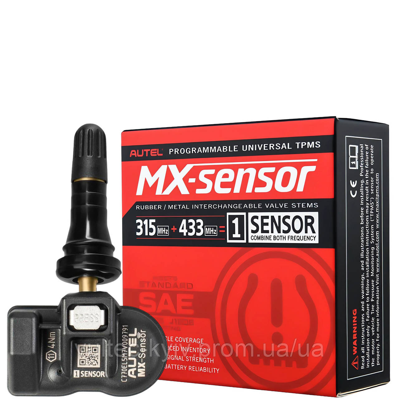 Датчик TPMS Autel MX-Sensor 433 МГц + 315 МГц, программируемый ...