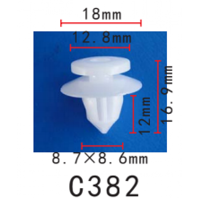Клипсы C0396 обшивки Дверей Молдинги General Motors 15076791 100шт ...