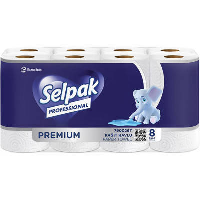 Бумажные полотенца Selpak Pro Premium 3-х слойные, 8 рулонов, цена: 518 ₴, купить на Prom.ua