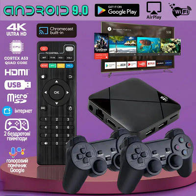 Игровая приставка Game Box W8 PRO Smart TV 8 ГБ / 128 ГБ Android 14.0 ...