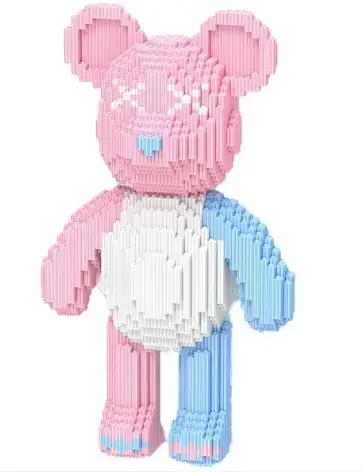 Конструктор Magic Blocks у вигляді ведмедика Bearbrick Рожевий з ...