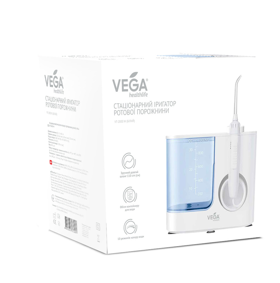 Стационарный ирригатор ротовой полости, артикул VT-2000 B (черный), ТМ Vega, цена: 2389 ...