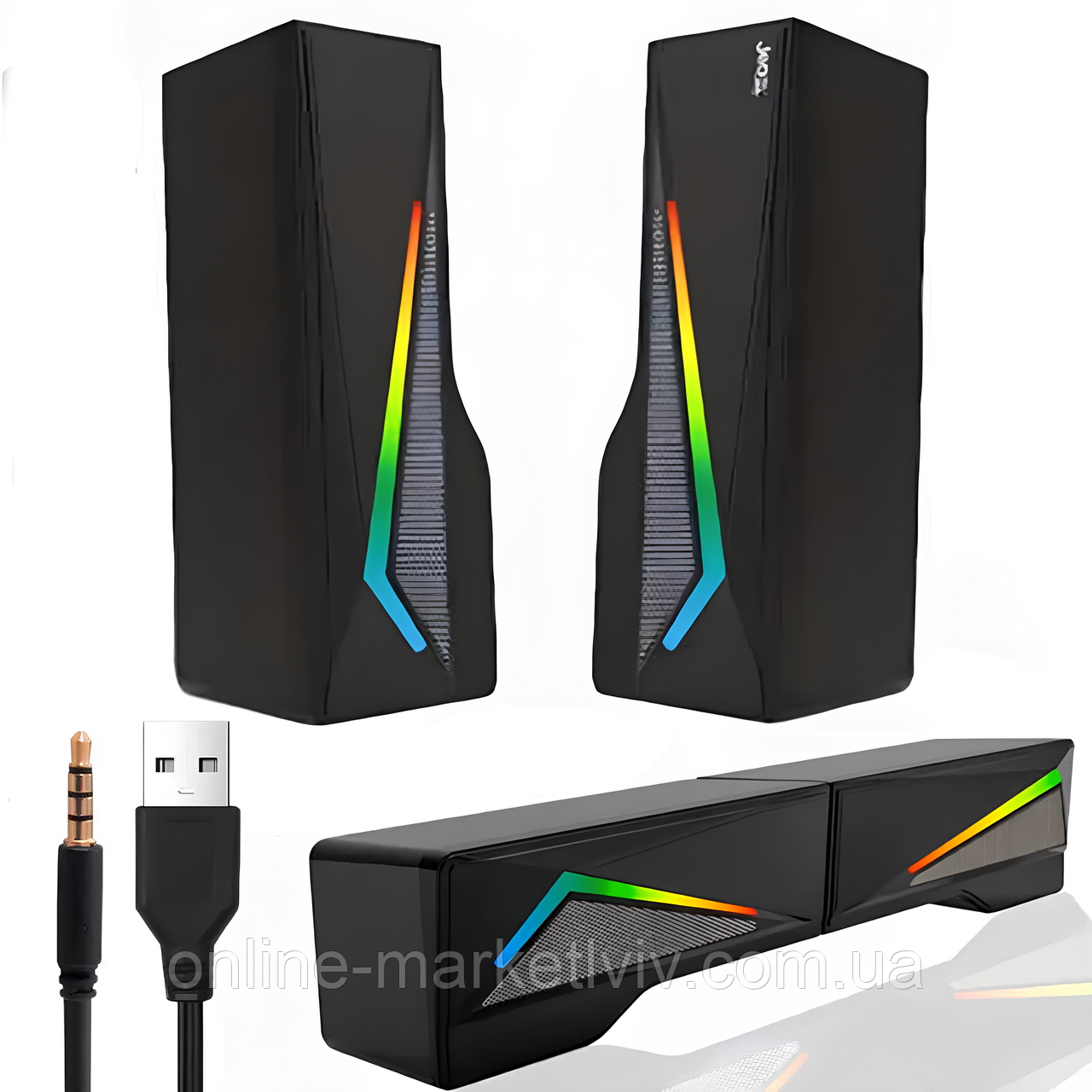 Купити Акустична система з чистим звучанням 6Вт, USB, JEDEL S550 / Саундбар / Колонки для комп ...