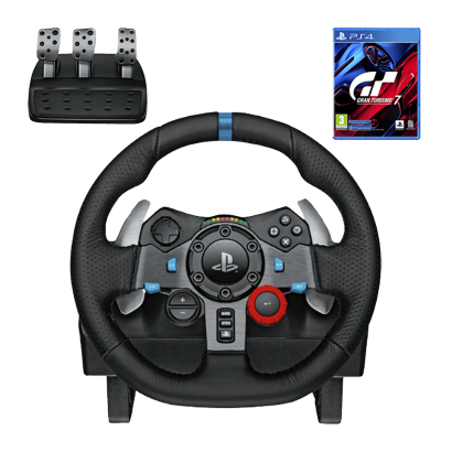 Набір Кермо Дротовий Logitech PlayStation 4 G29 Black Новий + Гра Sony ...
