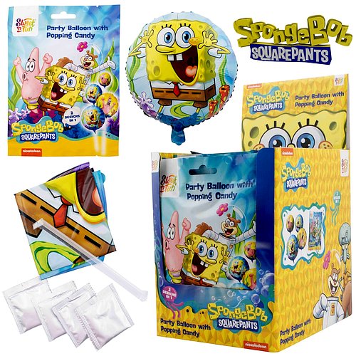 Упаковка надувних куль Sponge Bob Party Balloon + Popping Candy зі ...