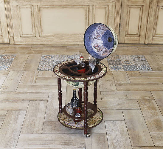 Глобус бар Карта світу новий дизайн кремовий підлоговий сфера 33 см ...