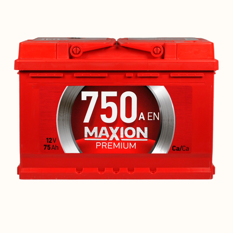 Купити Автомобільний акумулятор MAXION Premium 75Аh 750A R+ (L3) за кращою ціною від компанії ...