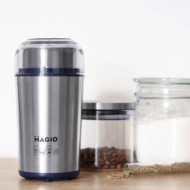 Кавомолка потужна побутова MAGIO MG-194 200 Вт, Машина для молоту кави, ZU-419 Кавомолка потужна ...