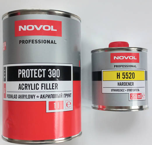 Ґрунт акриловий 4+1 PROTECT 300 Novol (1 л) + затверджувач (0,25 л ...