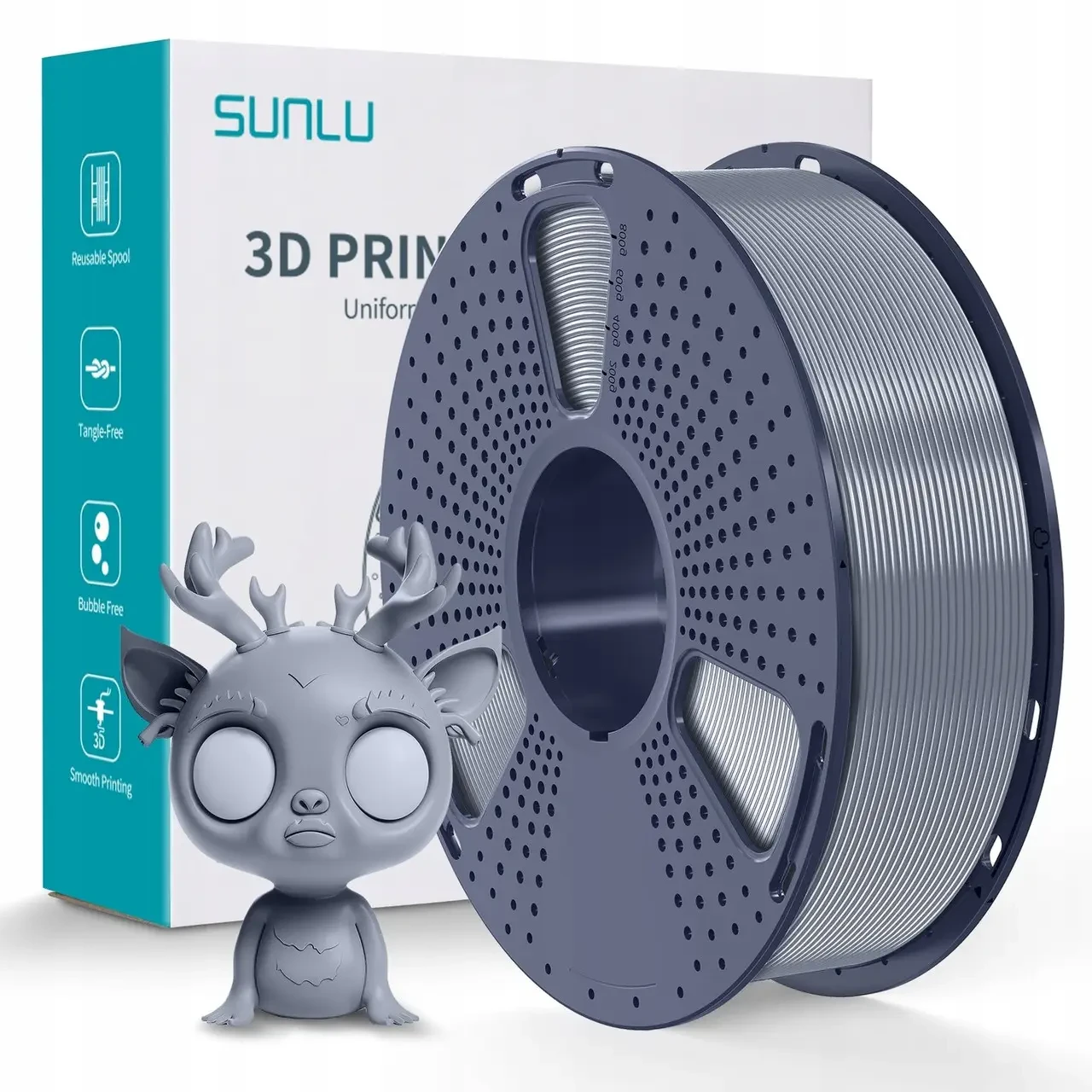 PLA-пластик Sunlu Silver/Срібло для 3D-принтера 1.75mm 1кг (ID ...