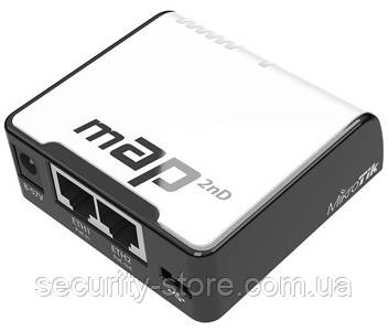 MikroTik mAP (RBmAP2nD) 2.4GHz Wi-Fi точка доступу з 2-портами Ethernet ...