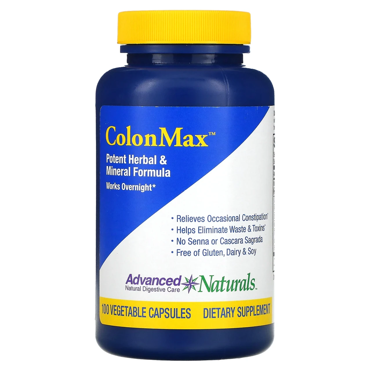 Advanced Naturals, Colon Max, Potent Herbal & Mineral Formula, 100 ...