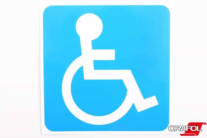 Наклейка знак Інвалід синій 11*11см (ID#2377382491), ціна: 8 ₴, купити ...