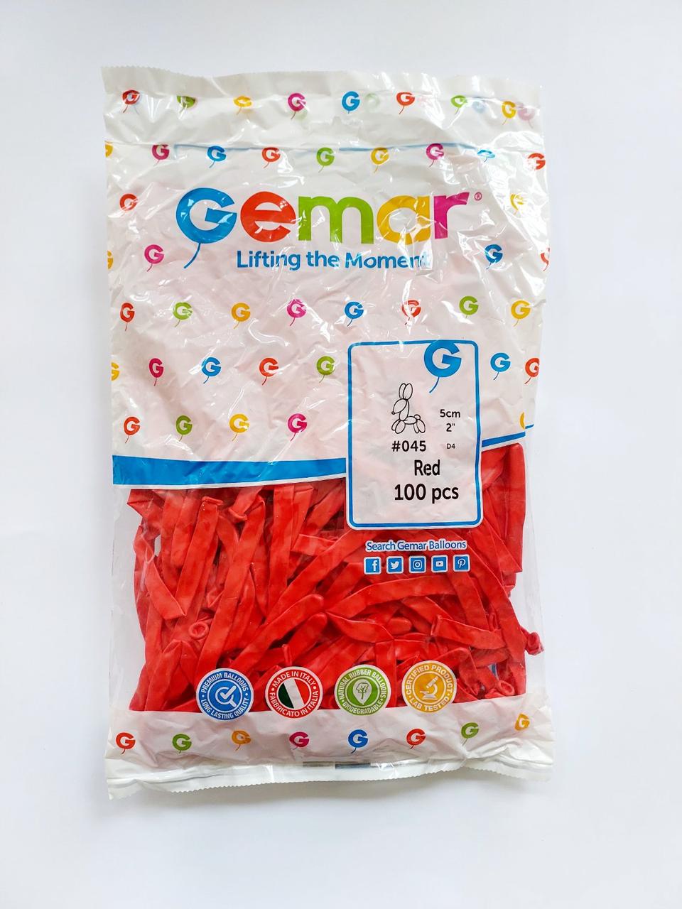 Повітряні кулі Gemar червоні ШДМ для твістінгу 100 шт (ID#2504807149 ...