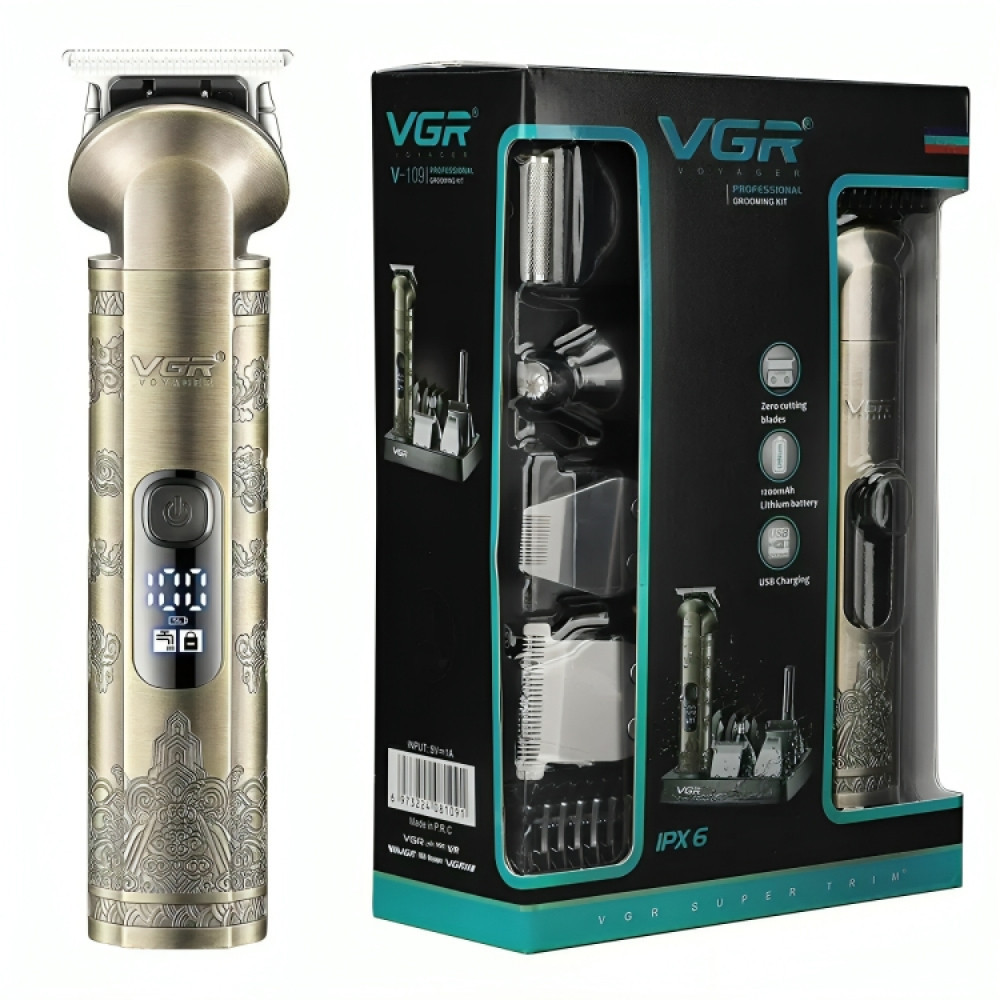 Акумуляторна машинка для стрижки 8в1, з LED дісплеєм, VGR V 110 ...