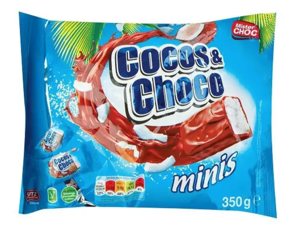 Цукерки Шоколадні Кокос Mister Choc Cocos Choco Minis 350 г (ID ...