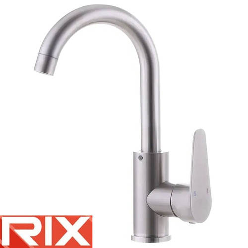 Змішувач для умивальника Rix FOX (Chr-001-C), SUS304 з неіржавкої сталі ...