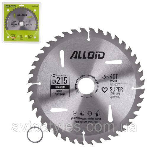 Alloid. Диск пиляльний для дерева з твердосплавними напайками 215х30/25 ...