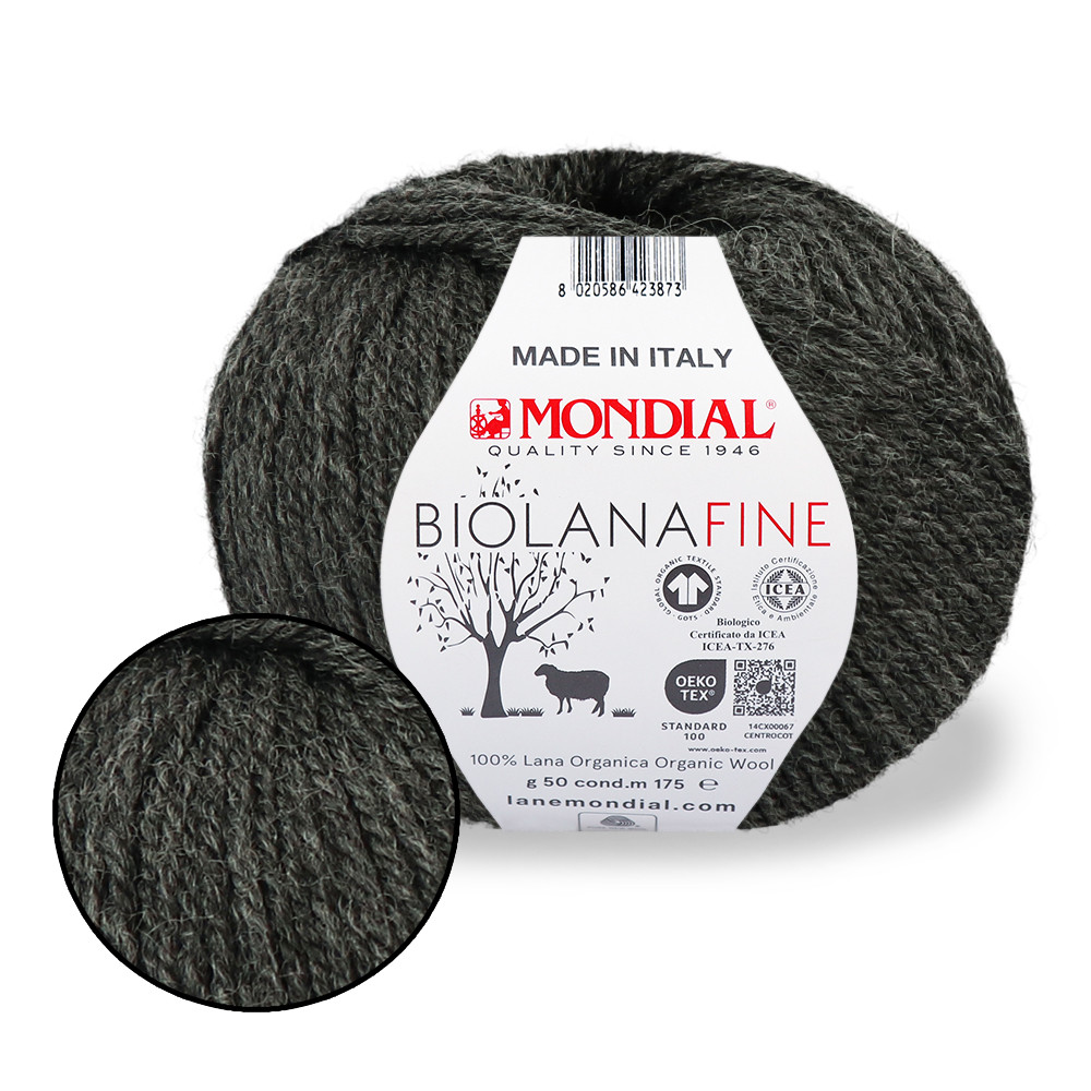 Mondial Bio Lana Fine, Антрацит №800 - купити інтернет-магазин товарів ...