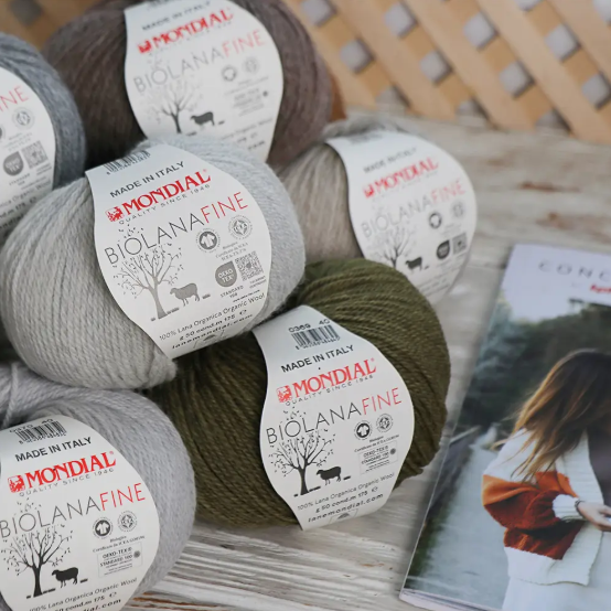 Mondial Bio Lana Fine Вовняна пряжа. Інтернет-магазин в'язання