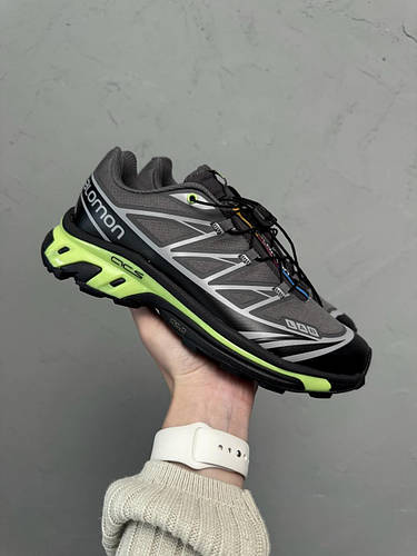 Чоловічі сірі кросівки Salomon XT-6 LAB Grey Green Black х Саломон 40 ...