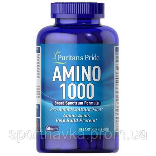 Amino 1000мг Puritans Pride (190 таблеток) (ID#2509566566), цена: 840 ...