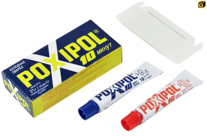 Клей епоксидний двокомпонентний POXIPOL, клей синій Poxipol 14мл 10 ...