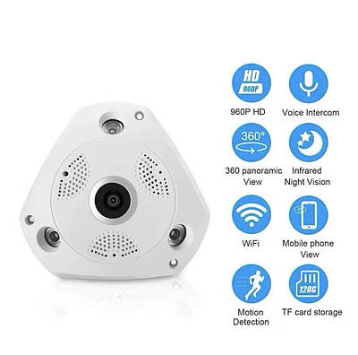 Панорамная IP WiFi камера видеонаблюдения потолочная 3D 360 градусов ...