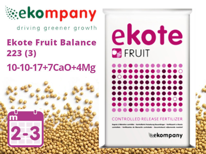 Удобрение Ekote / Экоте Fruit Balance 223 (3 месяца) 3034FF, 25 кг (ID ...