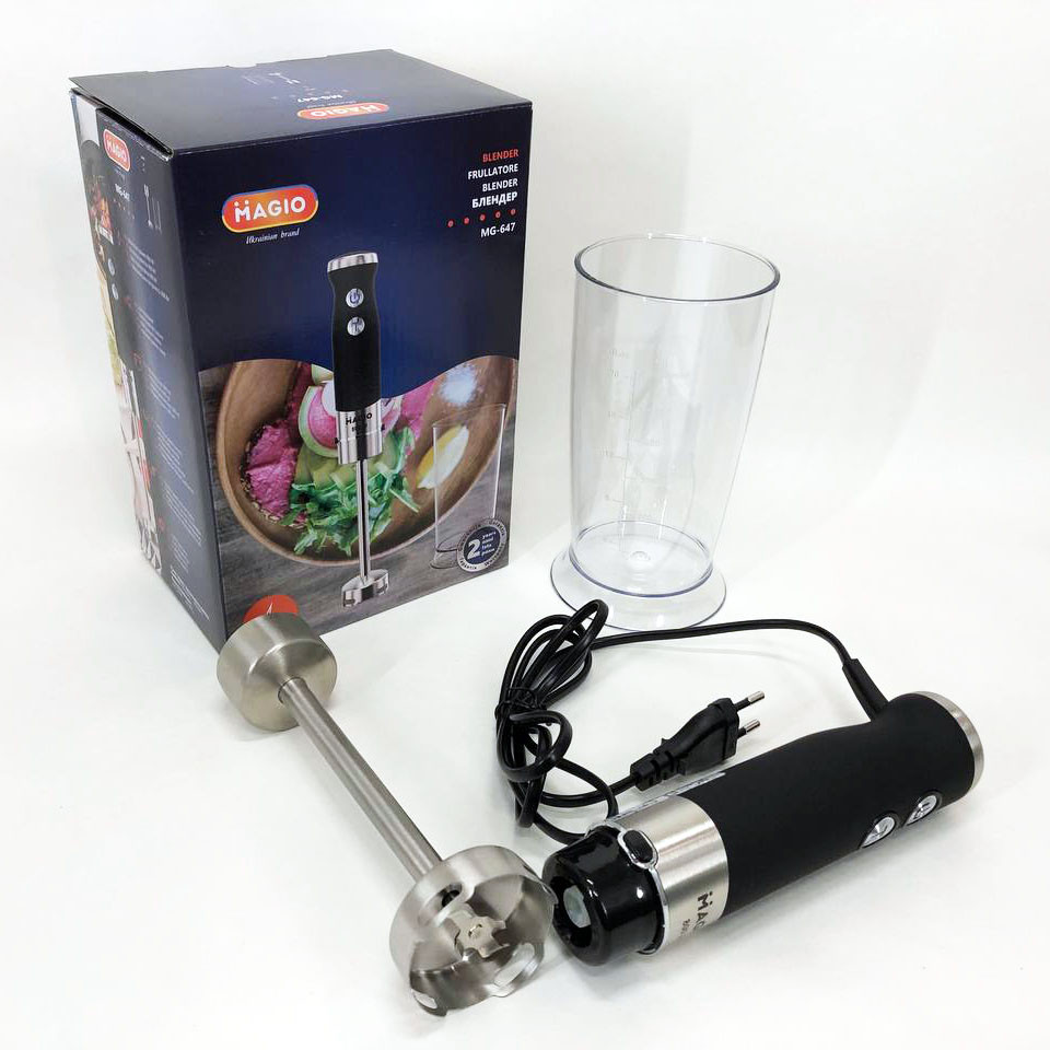 Блендер подрібнювач MAGIO MG-647 800 Вт, Смузі блендер мейкер, Ручний IV-576 блендер шейкер (ID ...