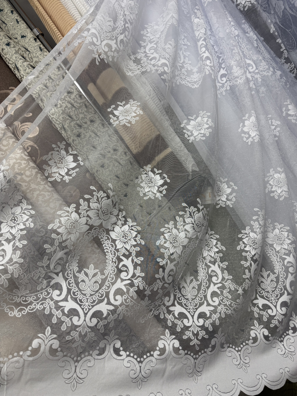 Тюль жакард білий Quin купити за найкращою ціною в Хмельницькому від компанії Textile Plus