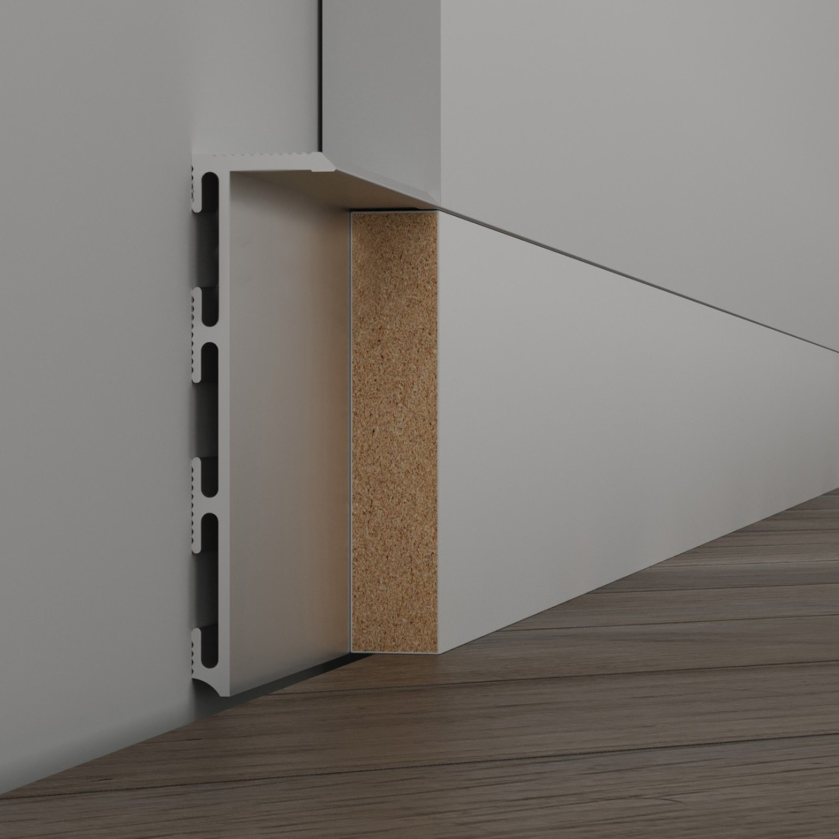 Алюмінієвий плінтус прихованого AP55: продаж, ціна у Києві. Плінтуси та ...