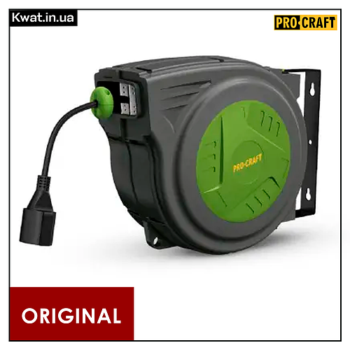 Удлинитель на автоматической катушке Procraft EK15N Длина 15 м Кабель 3 x 1.5мм² (ID#2504969791 ...