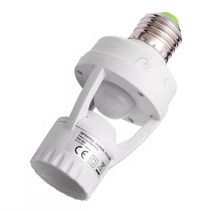 Патрон E27 з інфрачервоним датчиком руху (ID#1202875377), ціна: 220 ₴, купити на Prom.ua