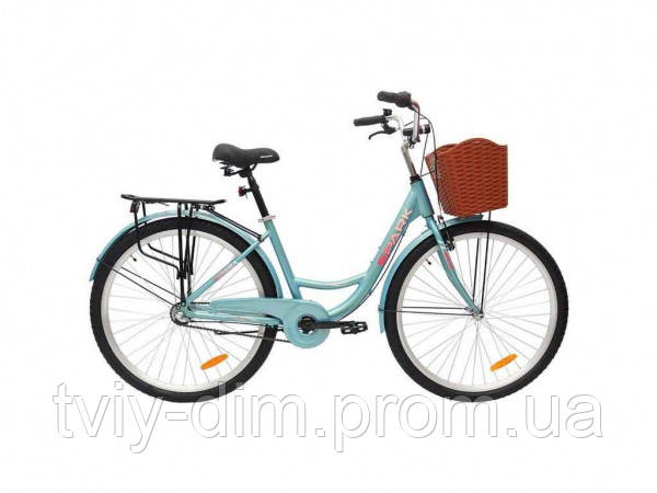 Велосипед 28 PLANER-3 VENERA 17 (блакитий) арт.203633 жв з корзиною ...