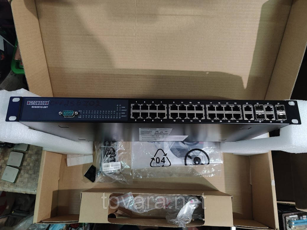 Коммутатор Edge-core ECS3510-28T 24 port 4 port Gigabit № НОВ25110204 ...