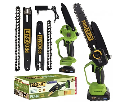 Акумуляторна ланцюгова пила Procraft PKA46 (2 шини + 2 ланцюги), ціна: 1830 ₴, купити на Prom.ua