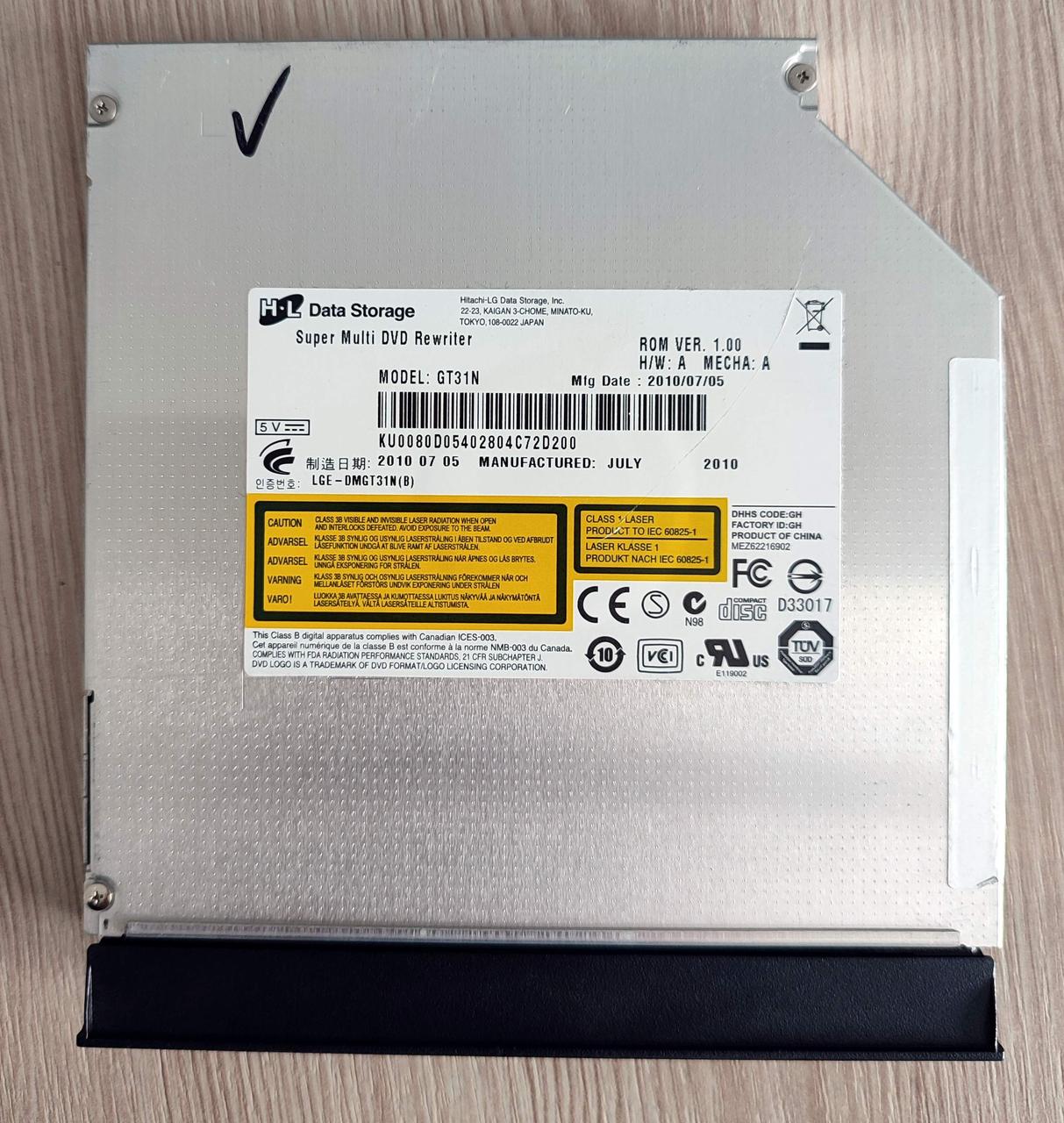 Привод DVD-RW SATA 12.7mm Hitachi-LG GT31N для ноутбуків (ID#2518243931), ціна: 90 ₴, купити на ...