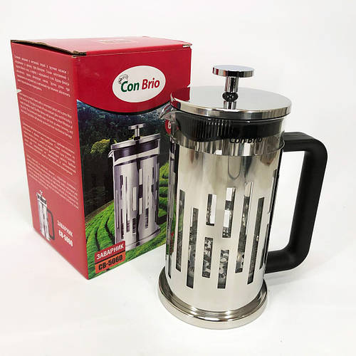 Френч-прес Con Brio CB-5060, 600 мл, скло боросилікатне (ID#2448009822 ...