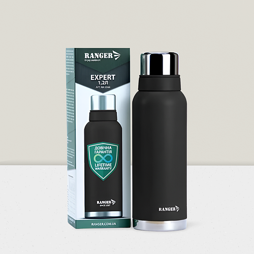 Термос Ranger Expert 1,2 L Black ваш надійний супутник для подорожей і ...