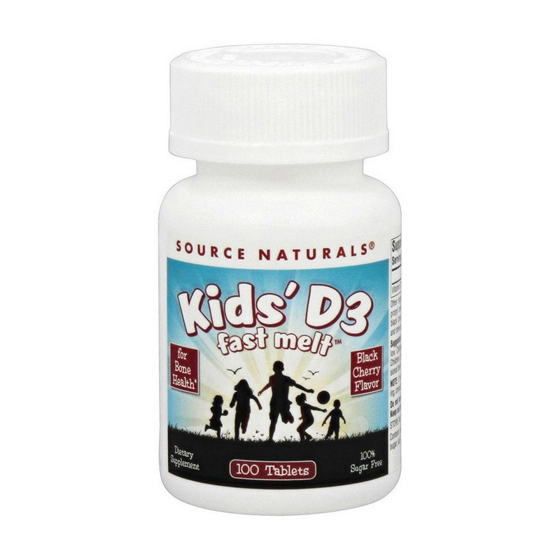 Вітамін D3 для дітей Source Naturals Kids D3 Fast Melt 100 tab (ID ...