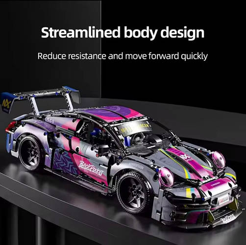 Конструктор Technic Porsche 911 RSR 1611 деталей фіолетовий (Пошкоджена ...